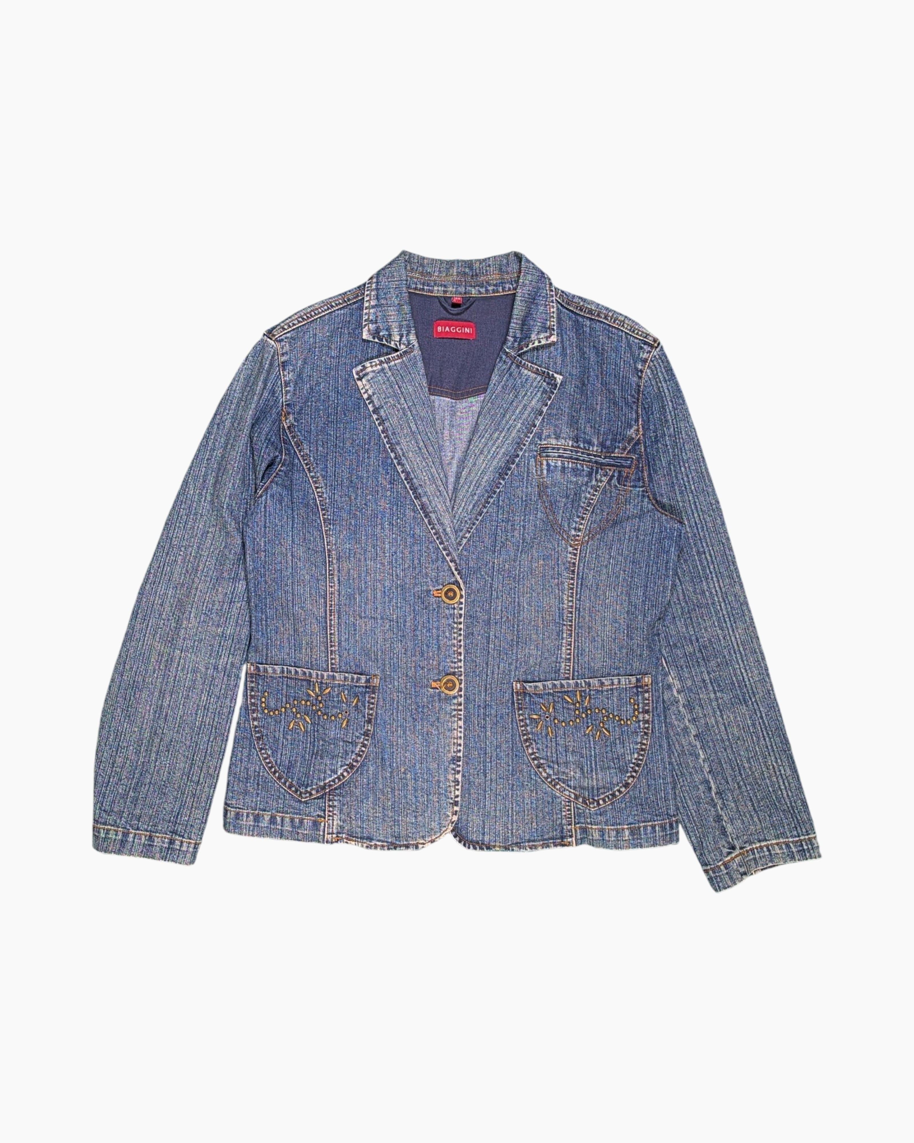 Vintage Y2K BIAGGINI Denim Jacket F/B 46 Relaxed Streetwear | ThriftTale