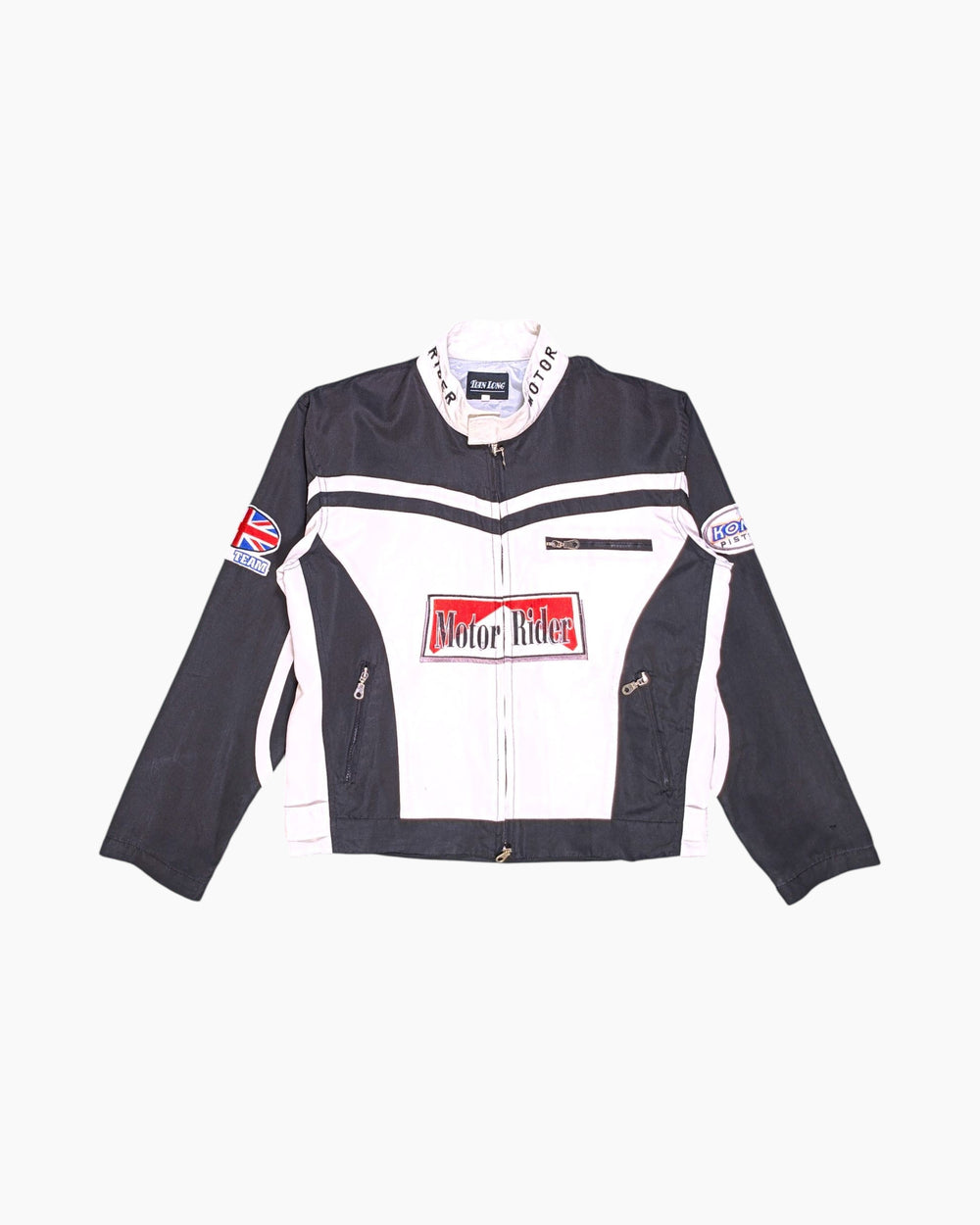 Vintage Y2K TONINGTON Motorcycle Jacket L Streetwear Racing Patch ...